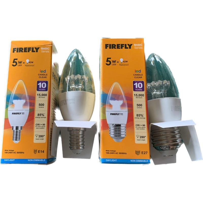 Chandelier candle clear LED bulb 5watts e27/e14 | Shopee Philippines