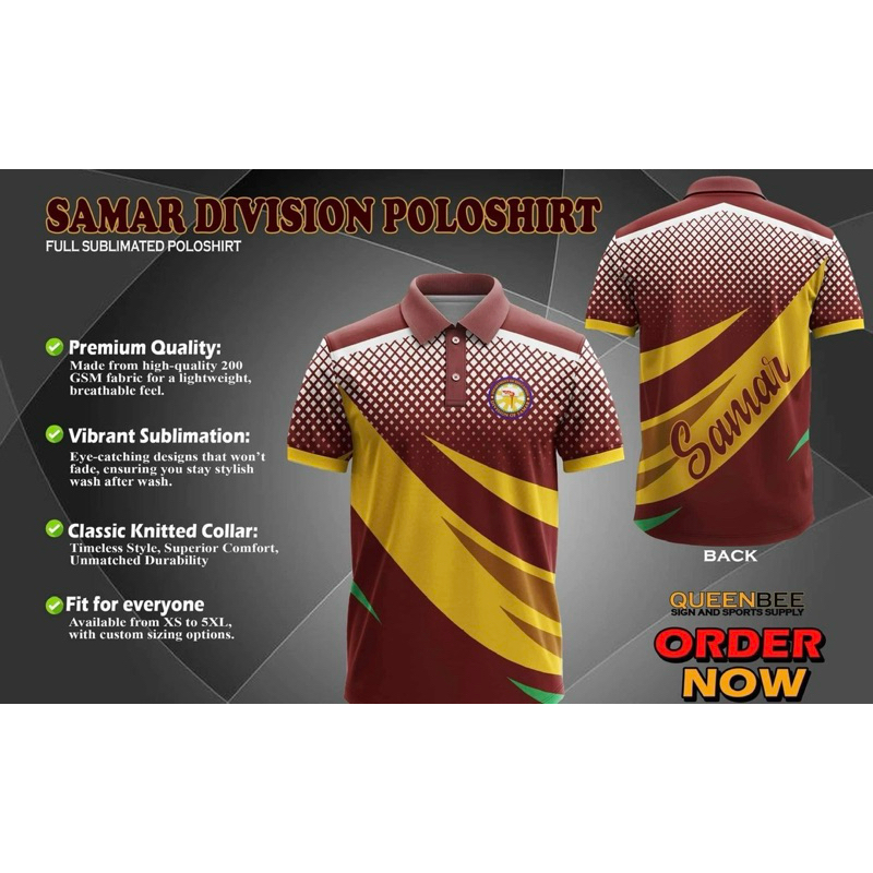 Samar Division Polo-shirt FULL SUBLIMATION | Shopee Philippines
