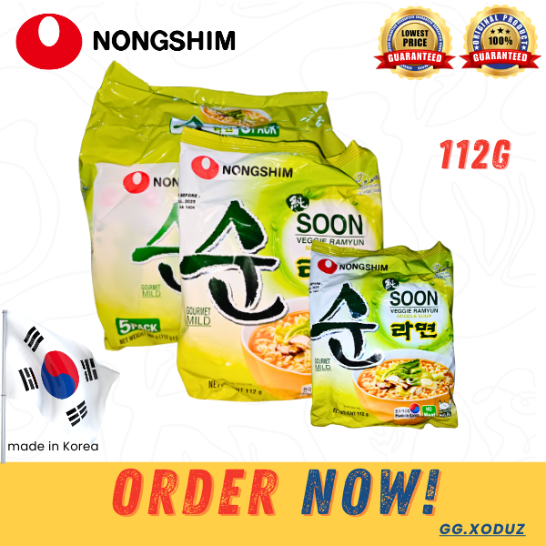 NONGSHIM Veggie Ramyun [5 PACKS x 112grams] [SOON] Instant Korean ...