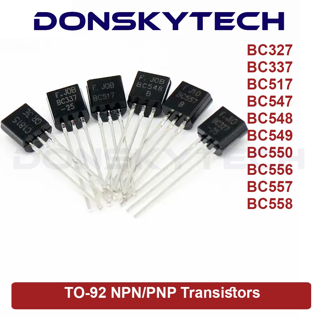 5pcs NPN PNP Transistor TO-92 BC327 BC337 BC517 BC547 BC548 BC549 BC550 BC556 BC557 BC558 ...