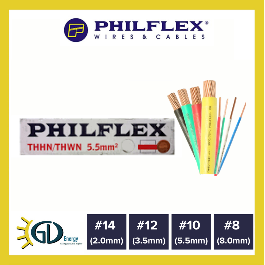 Original Philflex Stranded wire THHN THWN (#8,#10, #12, #14) 2.0mm 3.5mm 5.5mm 8.0mm 150m per ...