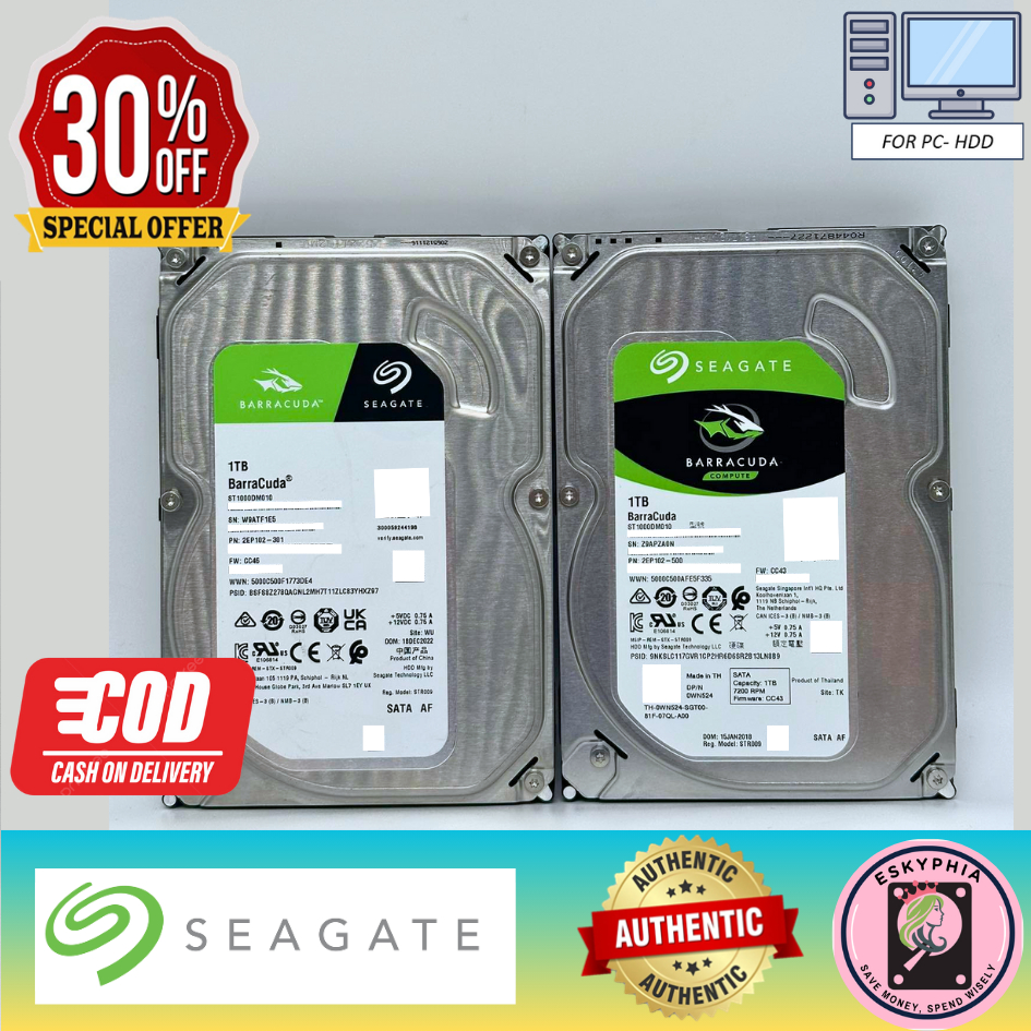 1TB Seagate Barracuda Hardrive 3.5inch 7200RPM SATA 6Gb/s (ST1000DM010) | Shopee Philippines
