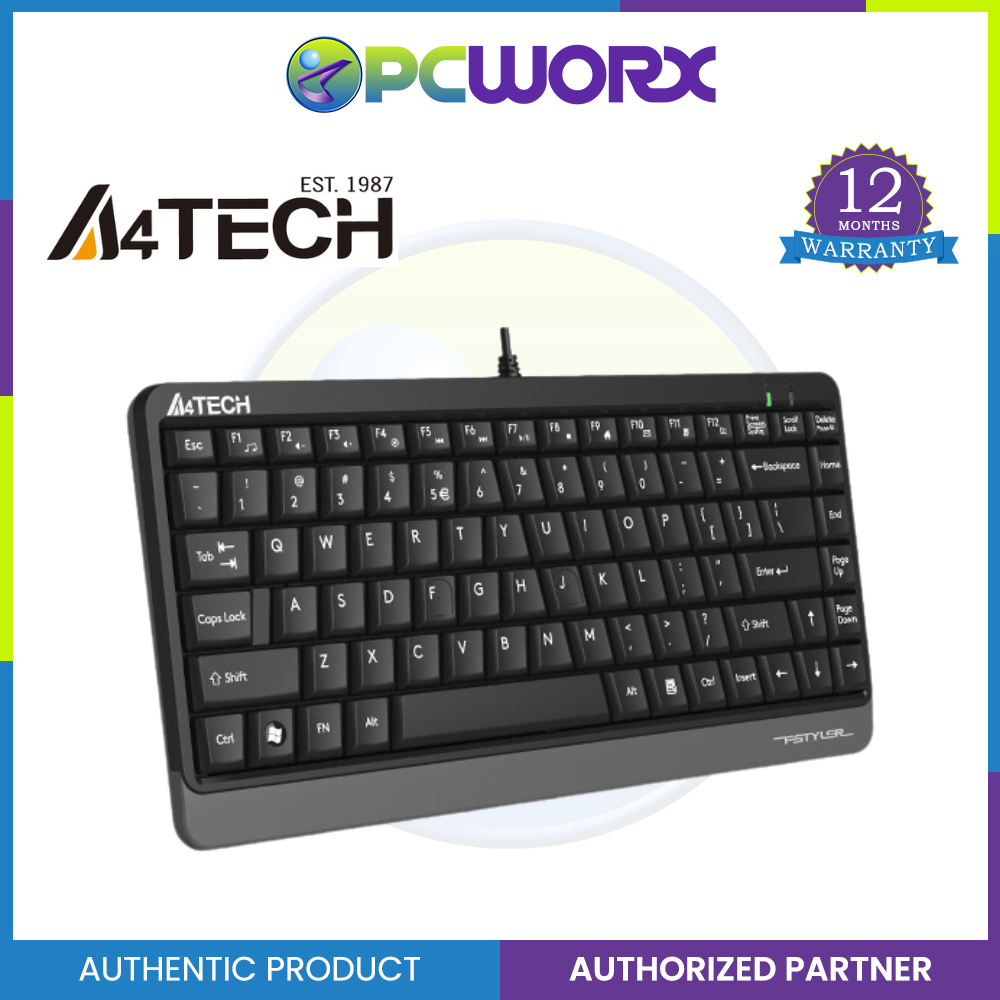 A4tech FKS-11 Fstyler A-Shape Mini Keyboard Grey | A4tech Compact ...