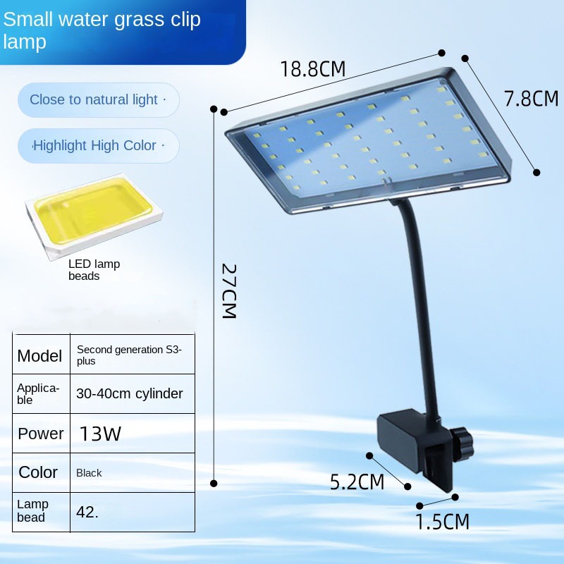 S3 Plus 13w LED water grass light specially for aquarium and small ...