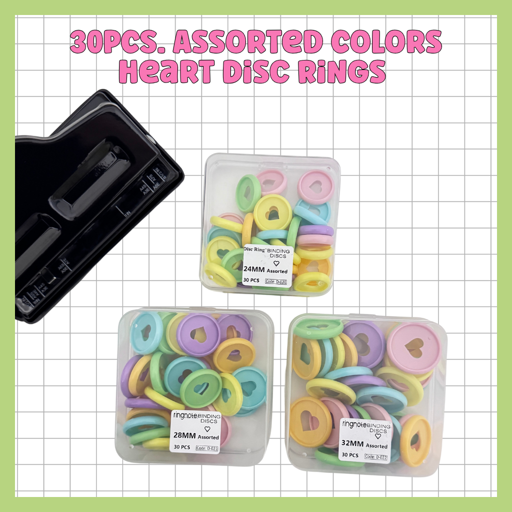 Heart Disc Bound Rings for Journal, Scrapbook, Planner Disc Ring ...