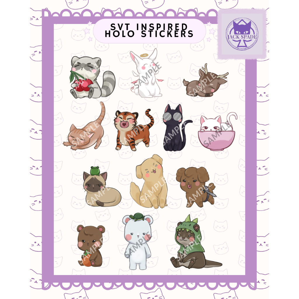 Seventeen SVT holo-laminated fanart sticker set | Shopee Philippines