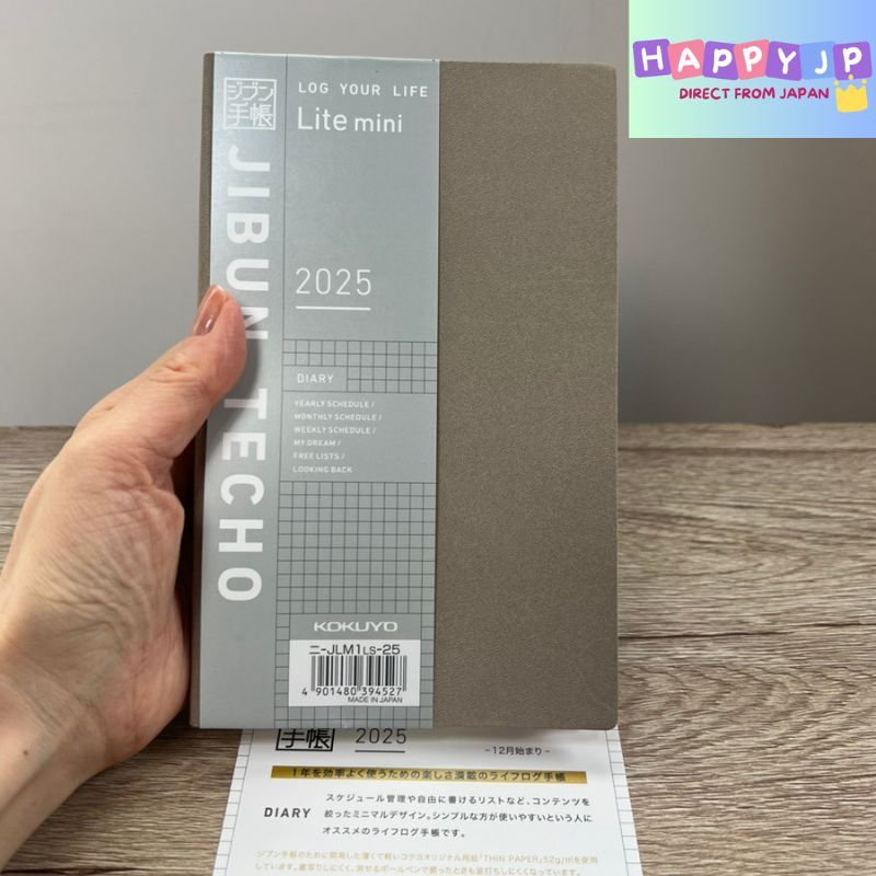 Kokuyo Jibun Techo Lite Planner 2025 Monthly Weekly A5 Slim (Starts from December 2024) | Shopee ...
