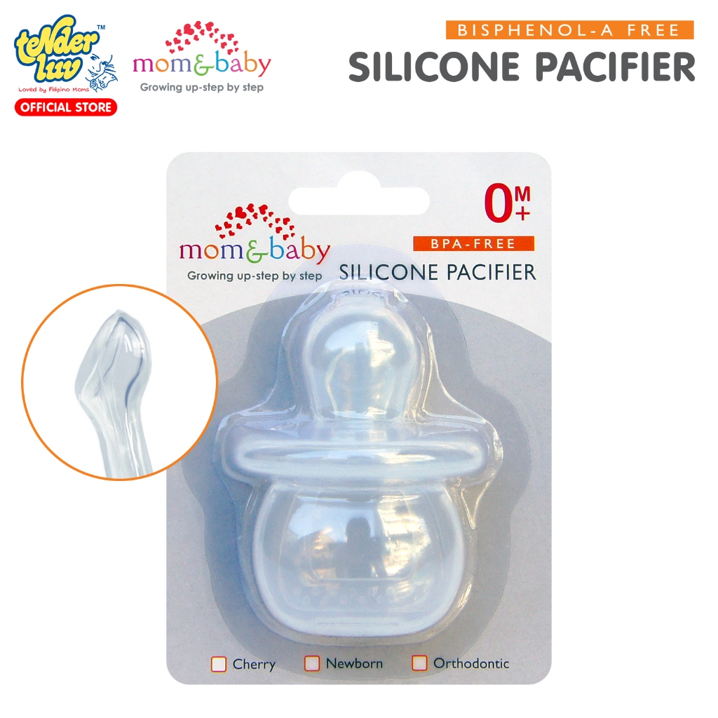 Mom and Baby Orthodontic Silicone Pacifier with Soft Rim Cover | Shopee ...