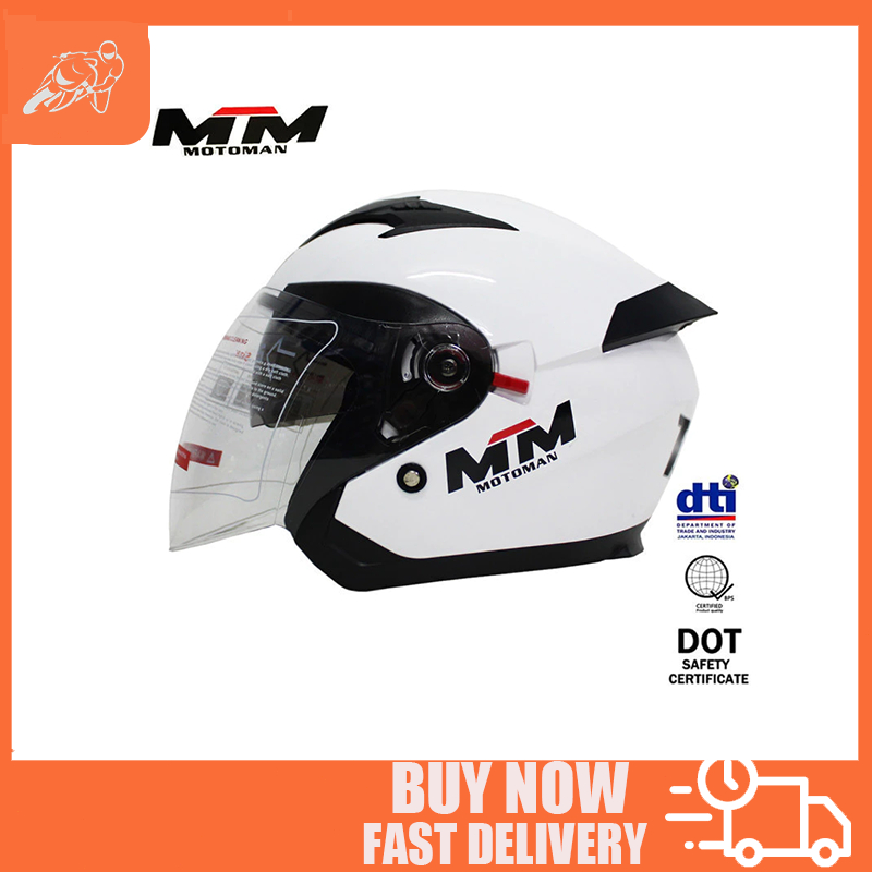 MTM 768 MOTOMAN Half Face Motorcycle Helmet dual visor Helmet for men ...