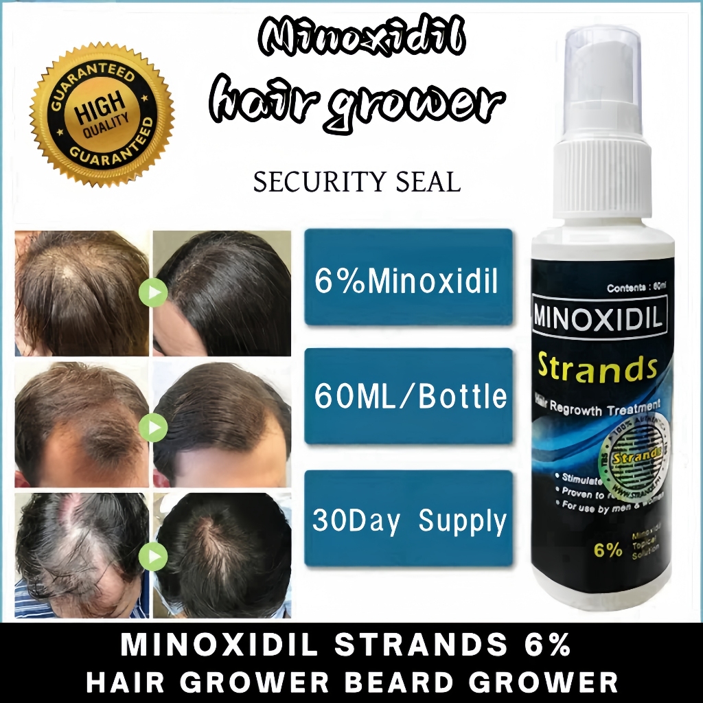 Minoxidil Hair Grower Original 60ml Minoxidil Strands 6% Topical ...