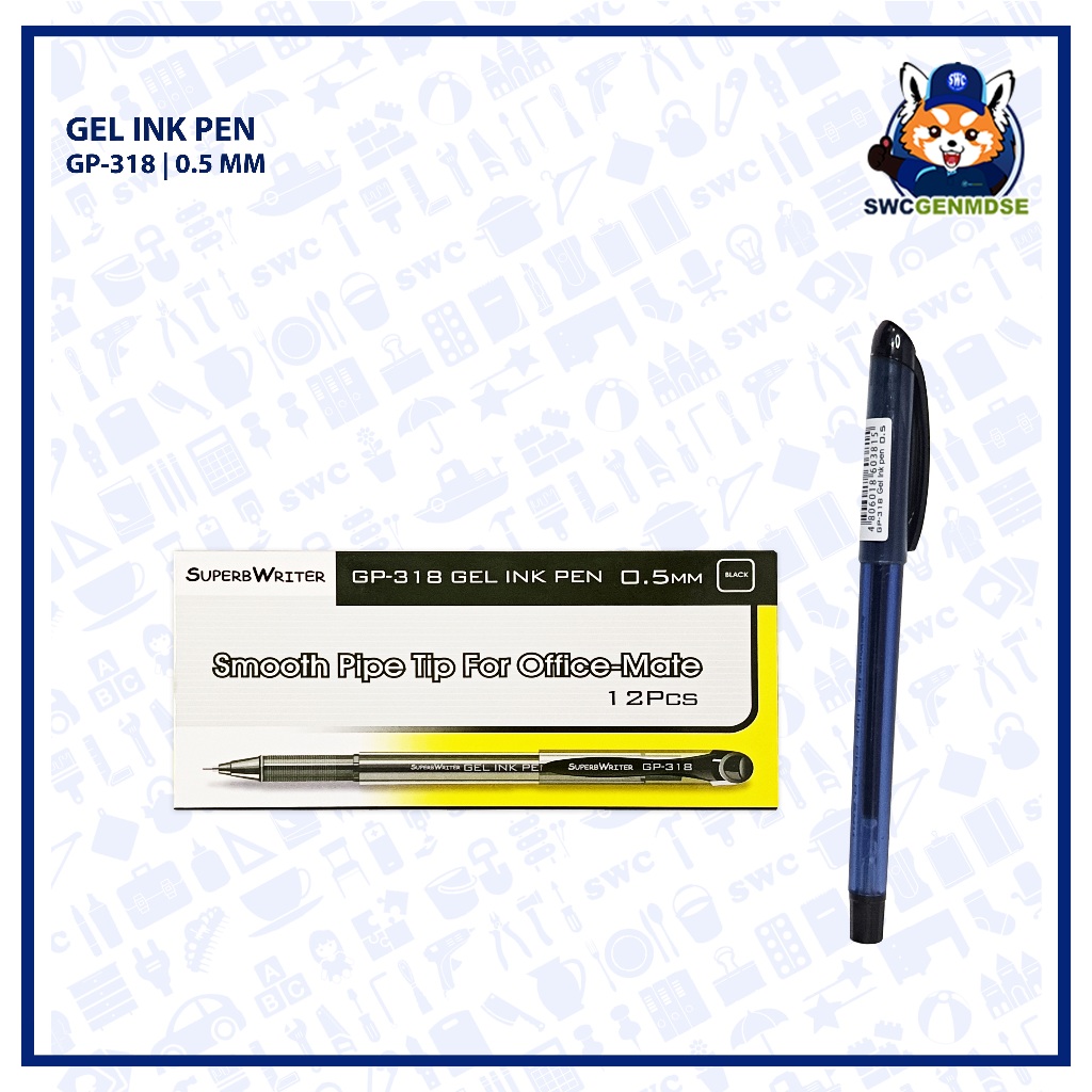 SUPERBWRITER Gel Ink Pen 0.5mm Tip | Smooth Pipe Tip For Office-Mate ...