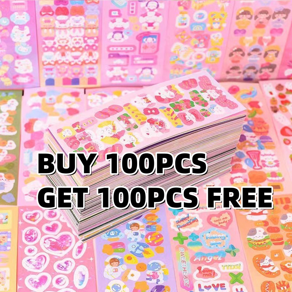 63/100PCS Cute Stickers Kawaii Cartoon Stickers Students Notebook ...