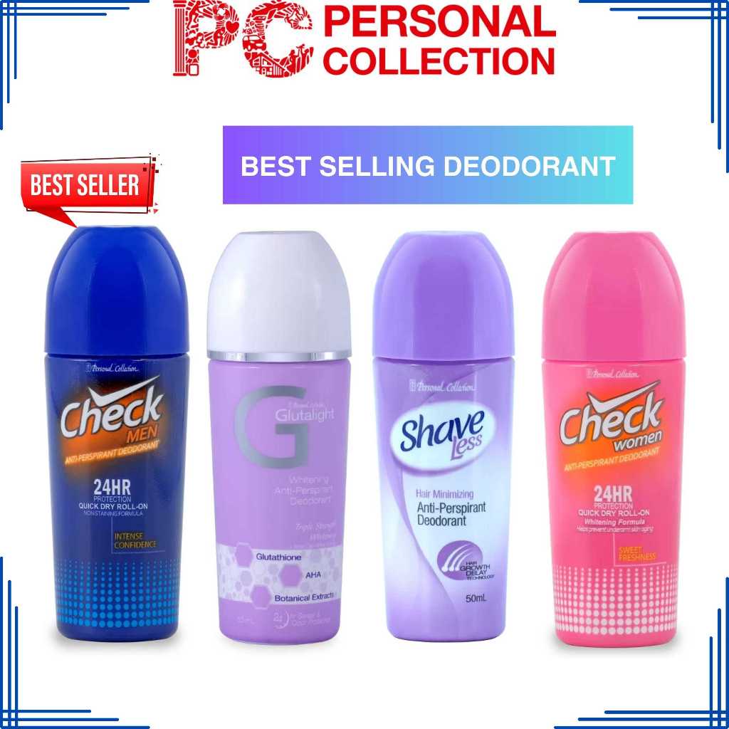 Personal Collection Deodorant Check Men Women Shaveless and Glutalight ...