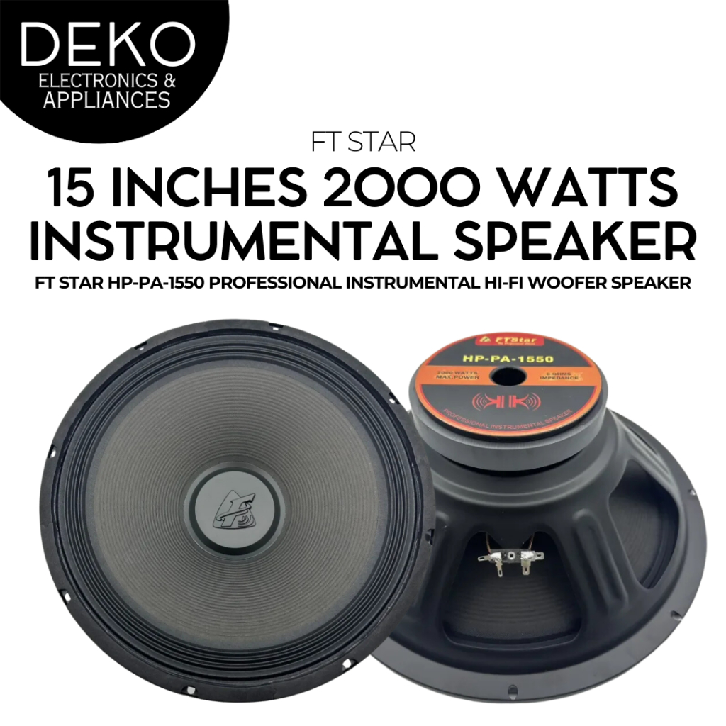 FT STAR HP-PA-1550 15 inches Max2000W 8 Ohms Professional Instrumental ...