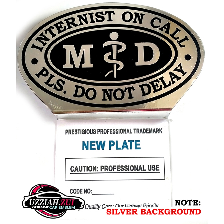 MD INTERNIST CAR EMBLEM SILVER BACKGROUND | Shopee Philippines