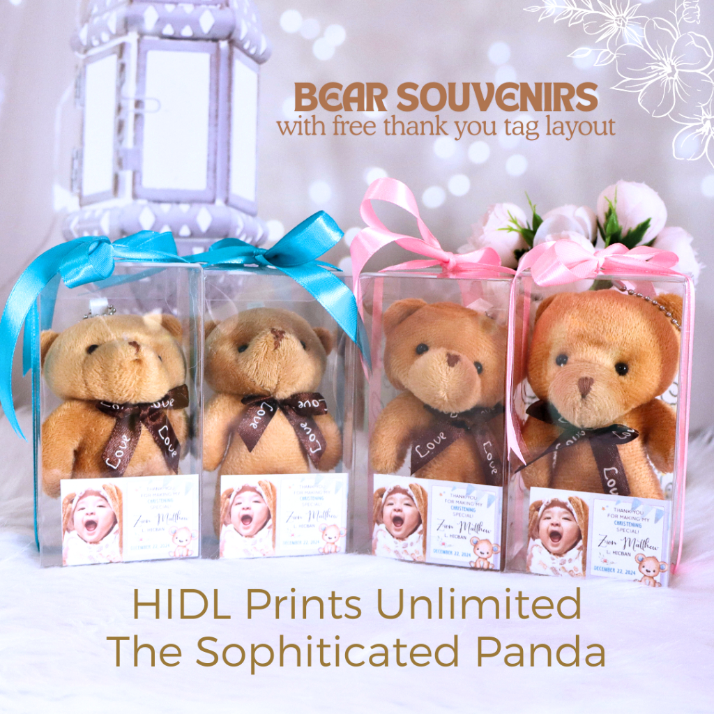 COD Teddy Bear in Box with Thank you tag Christening Souvenirs Birthday ...