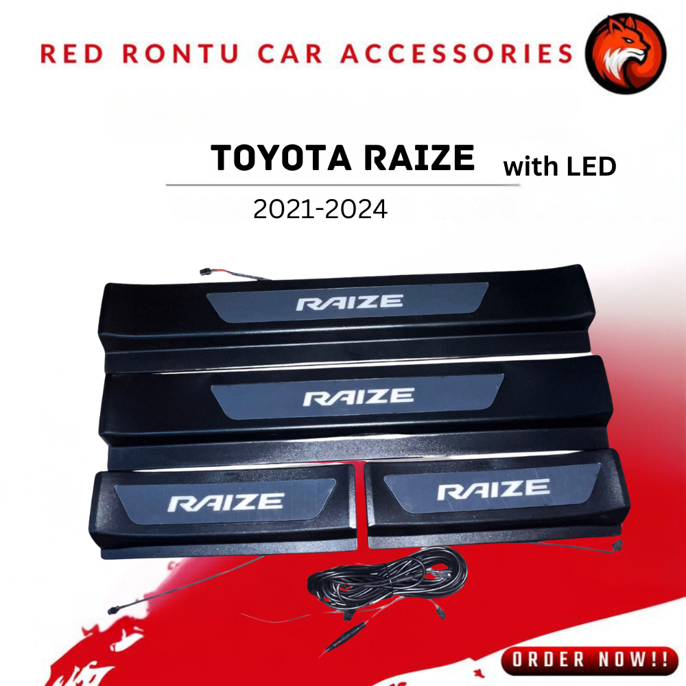 Toyota Raize 2021-2024 Side Step Sill / Door Sill Plate with LED ...