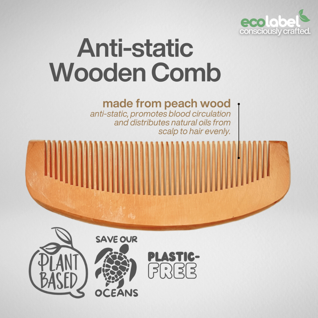 Eco-Friendly Anti-static Wooden Comb moon shape 100% Biodegradable ...