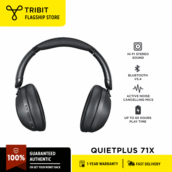 Tribit QuietPlus 71X Active Noise-Cancelling Bluetooth Headphones ANC ...