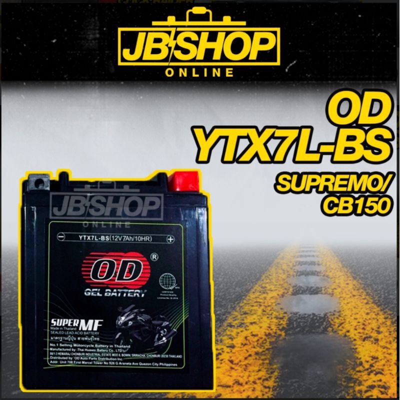 OD Battery YTX7L（12V 7AH）TMX SUPREMO Made in Thailand OD BATTERY YTX7L ...