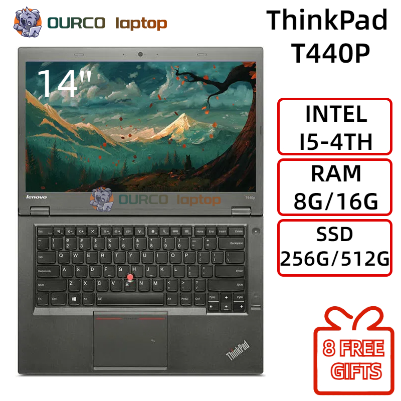 Used lenovo Thinkpad T440P 8G 16GB RAM 256G 512G SSD Intel Core i5 ...