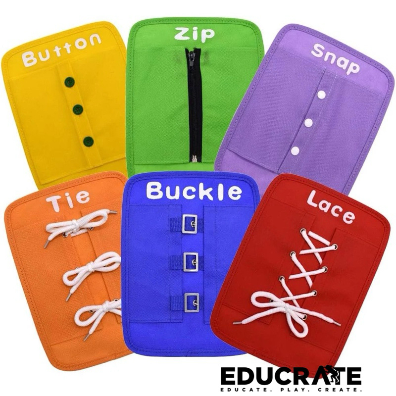 educratePH Montessori Dressing Game Basic Dress / life Skill Busy board ...