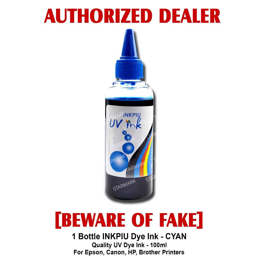 Inkpiu UV Dye Inks 100ml CMYK-LC-LM Universal Inks for Epson Canon HP ...