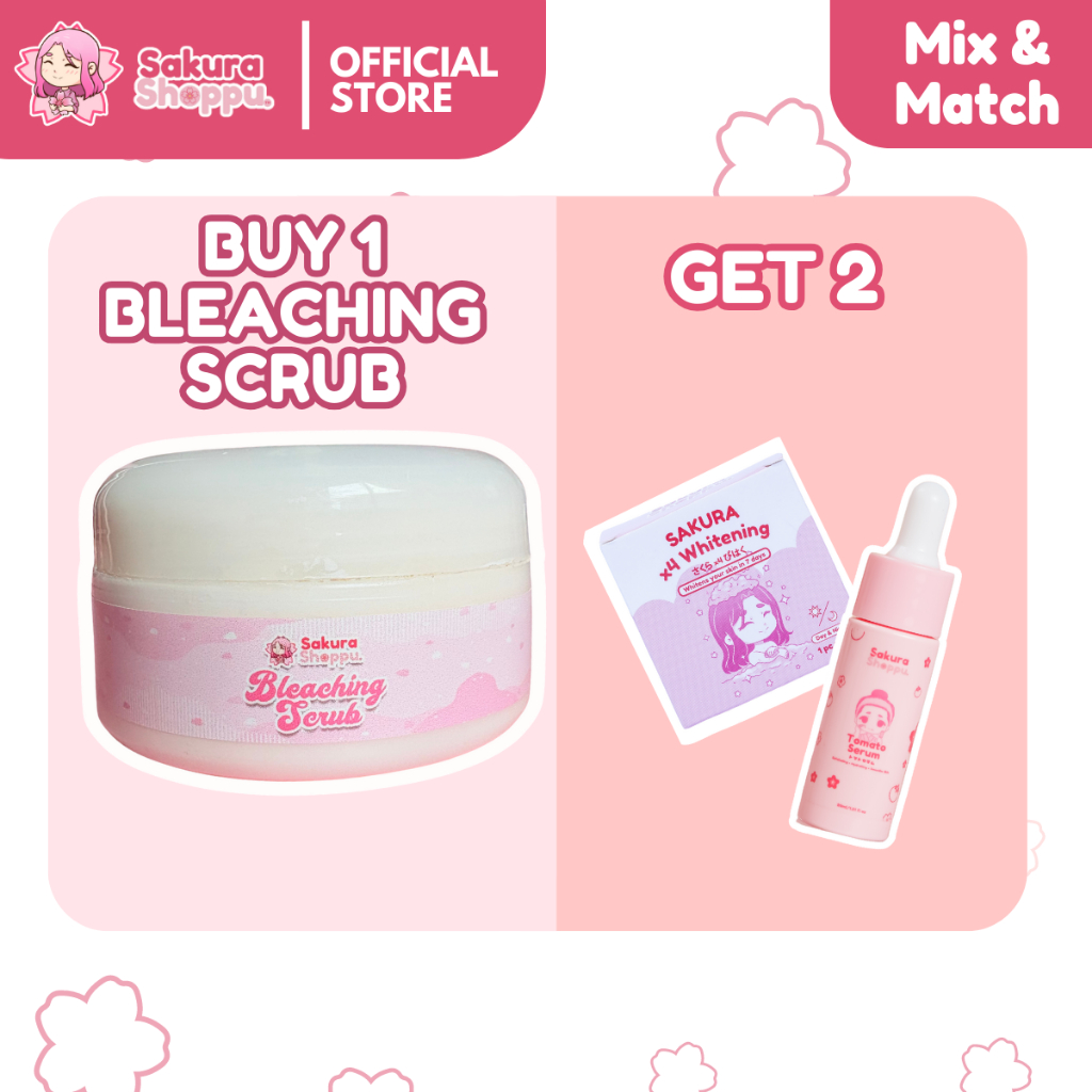 [BUY 1 TAKE 2] Sakura Bleaching Scrub Body Care Skin Repair Whitening ...