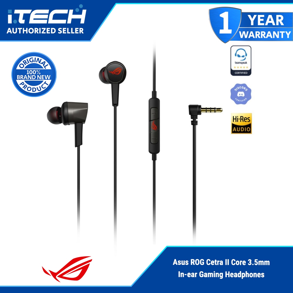 Asus ROG Cetra II Core 3.5mm In-ear Gaming Headphones | Shopee Philippines