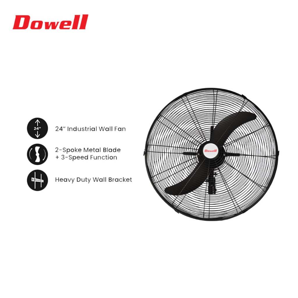 Dowell 26" | 24" Industrial Wall Fan 3 Speed Function Heavy Duty ...