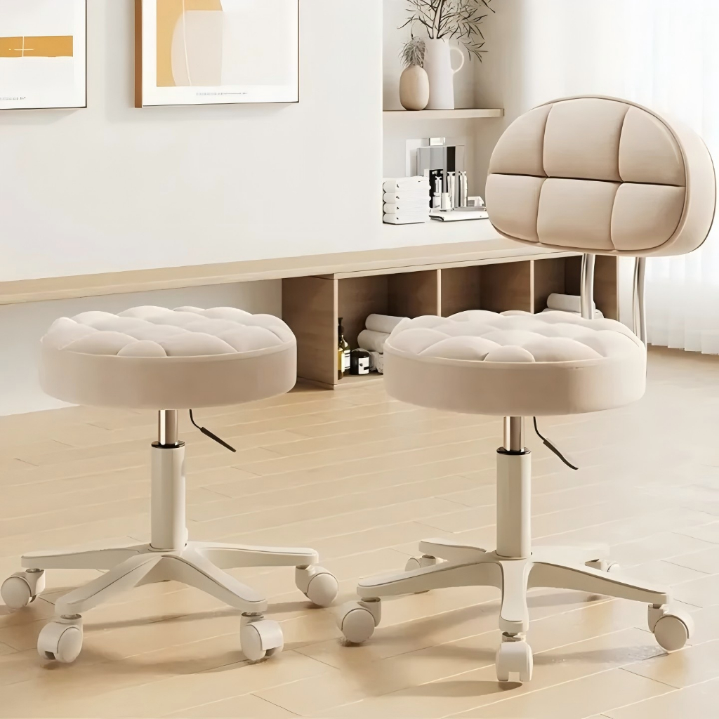 【3 Year Warranty】FUSSIN Office Salon Home Stainless Rolling Stool Bar ...