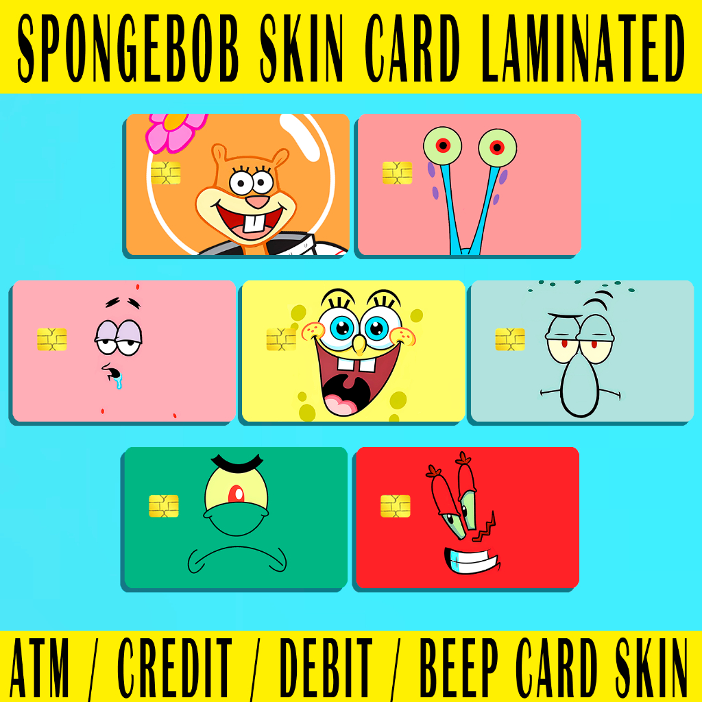 SPONGEBOB - (SKIN CARD STICKER) ATM/CREDIT/DEBIT/BEEP (SKIN CARD ...