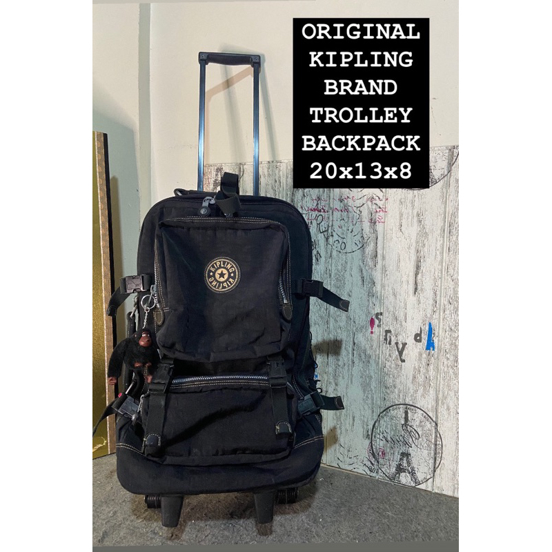 ORIGINAL KIPLING BRAND TROLLEY BACKPACK | Shopee Philippines