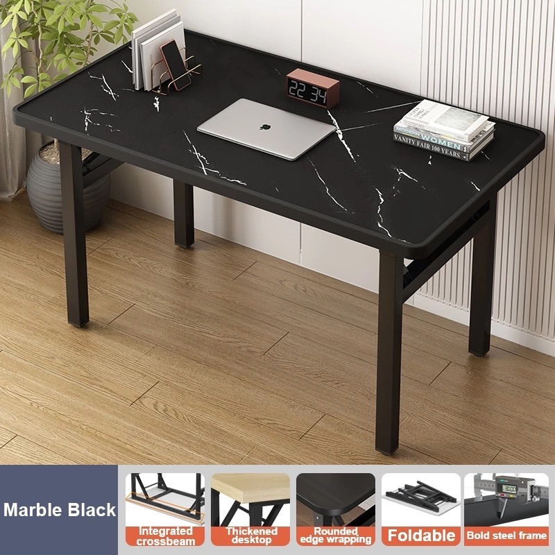 Folding table rectangular dining table heavy duty computer table desk ...