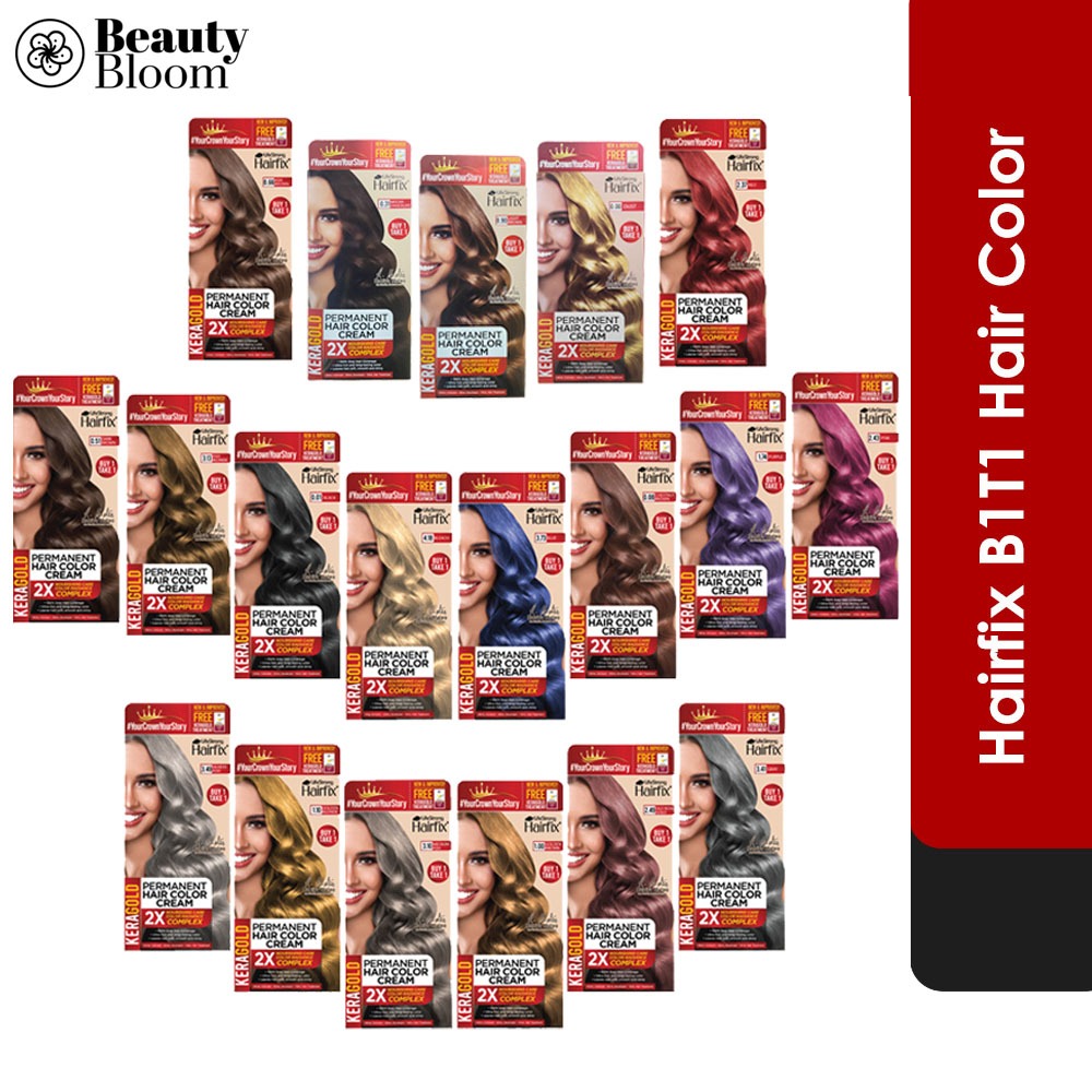 Hairfix Kera Permanent Hair Color Cream 120ml B1T1 | Shopee Philippines