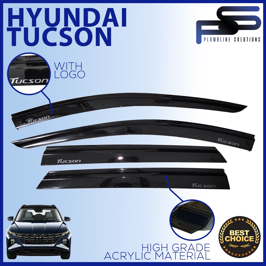 Hyundai Tucson 2016 Onwards / 2021 -- 2023 ON Model Door Visor / Rain ...