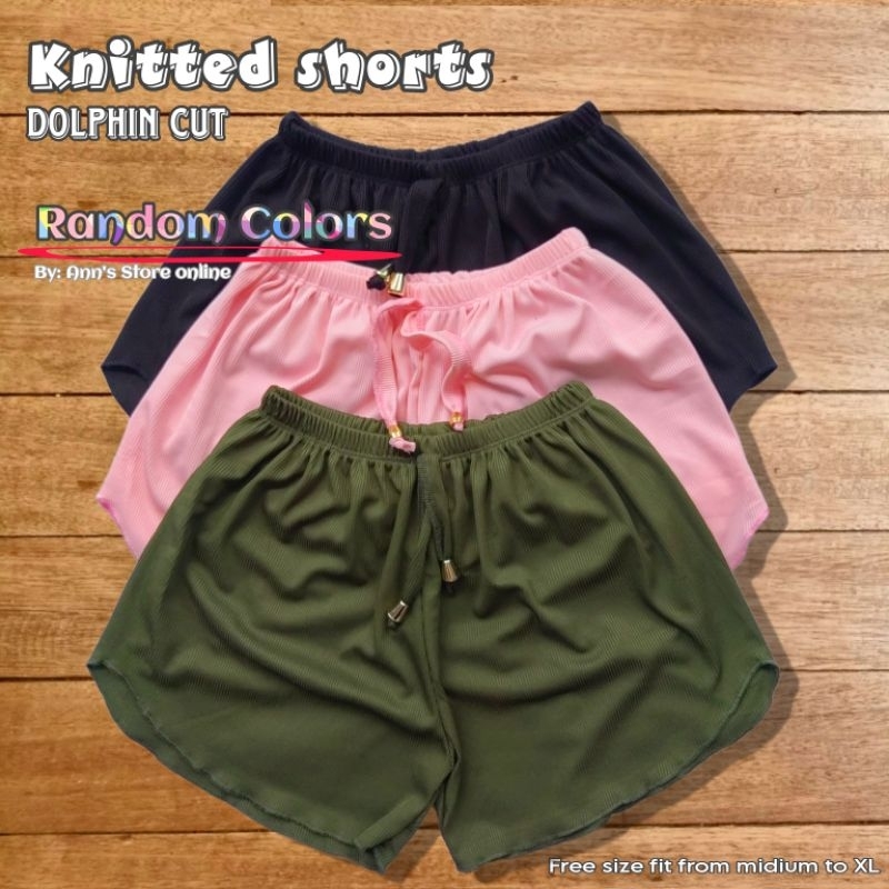Knitted shorts dolphin cut design for Ladies | Shopee Philippines