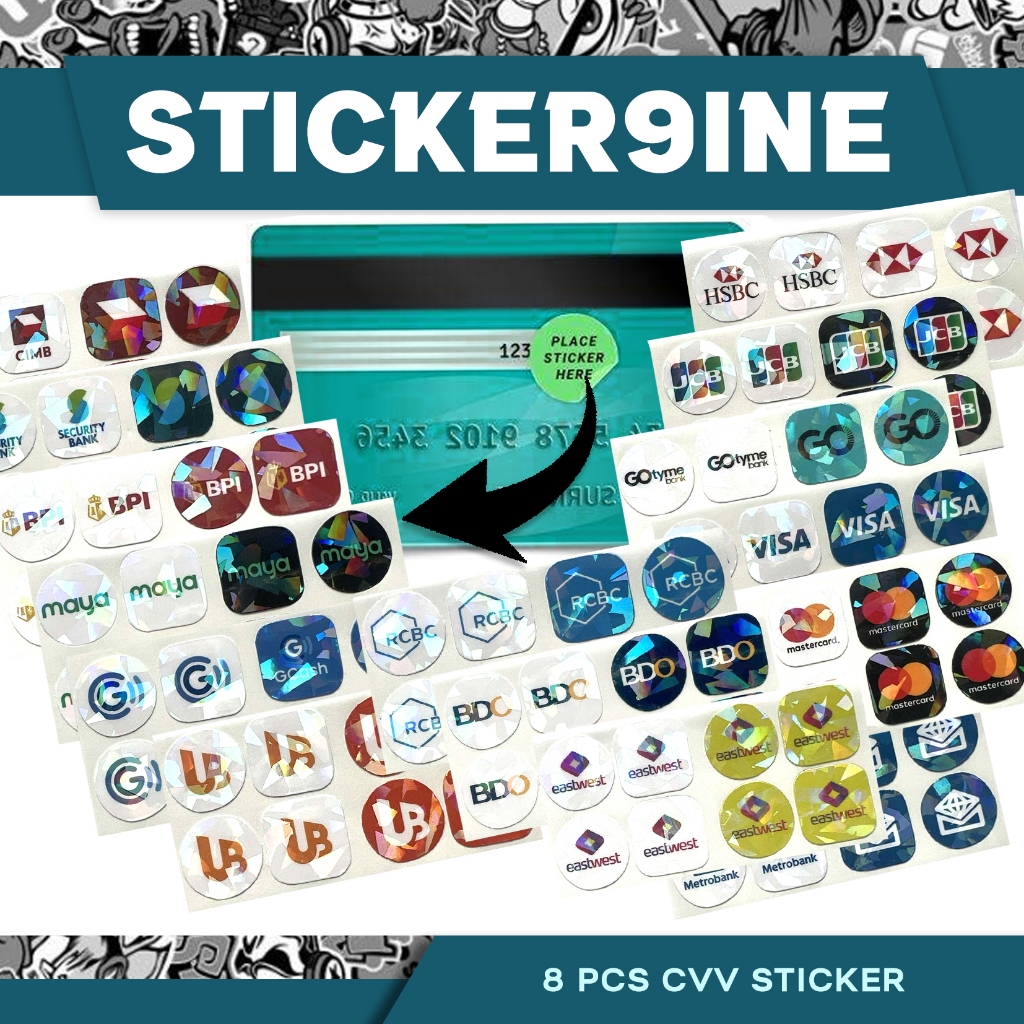 8 pcs CVV Sticker Debit/Credit Card Protection | Shopee Philippines