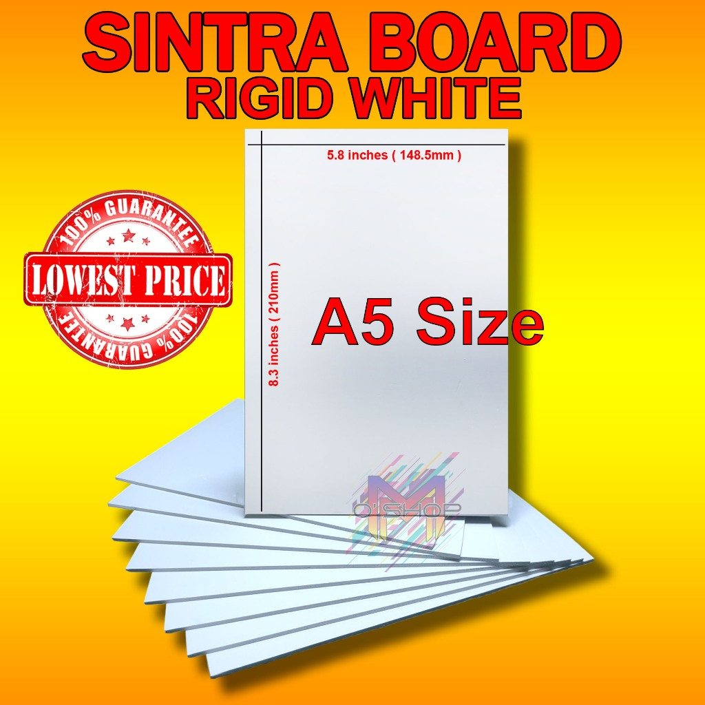 10pcs 3mm A5 size Sintra Board LITE / STANDARD RIGID | Shopee Philippines