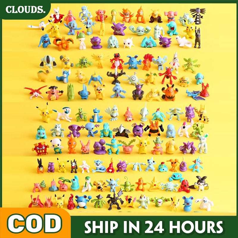 24Pcs/144Pcs Set Tomy Pokemon Figures Model Collection 2-3cm Pokémon ...