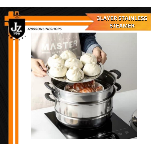 3 Layer Stainless Steel Steamer And Cooker Cooking pots Steamer pan ...