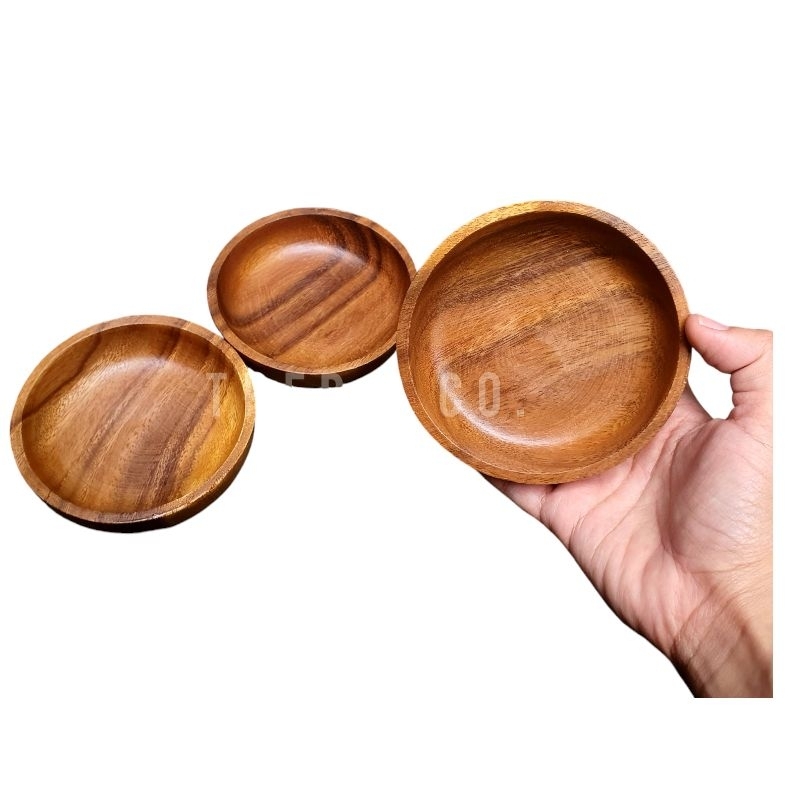 1pc Saucer Wooden Sawsawan Small Platito 1" x 4" | Shopee Philippines