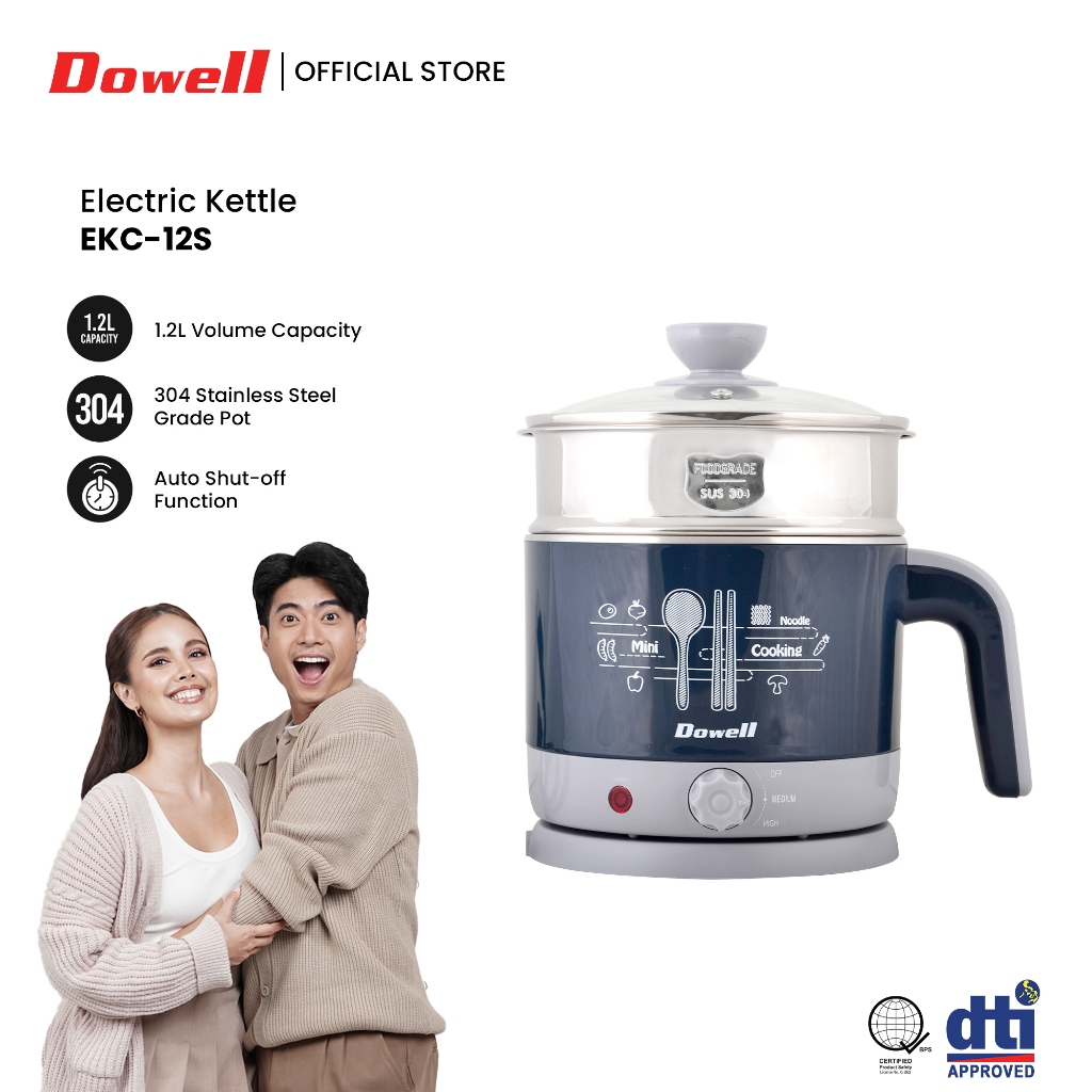 Dowell 1.2L Mini Chef Electric Kettle Multi Cooker EKC-12S | Shopee ...