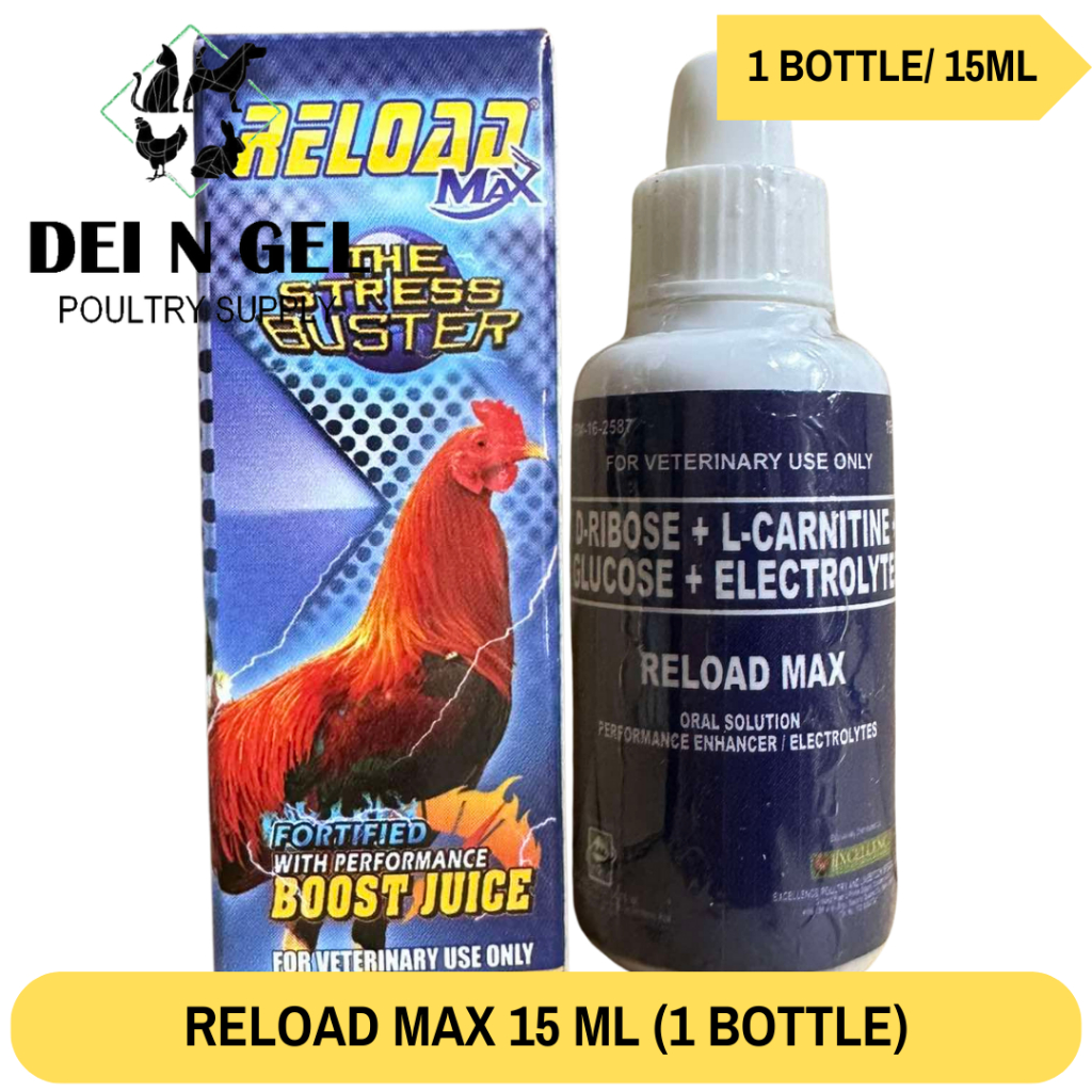 Reload Max/ Reload Plus for Gamefowl 15ml (NEW PACKAGING) | Shopee ...