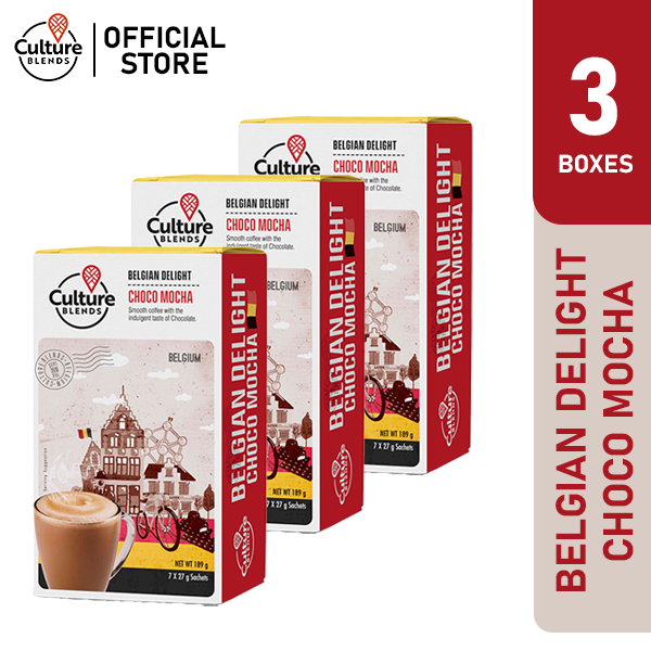CULTURE BLENDS Belgian Delight Choco Mocha Coffee 27g x 7 Sachets/Box x ...