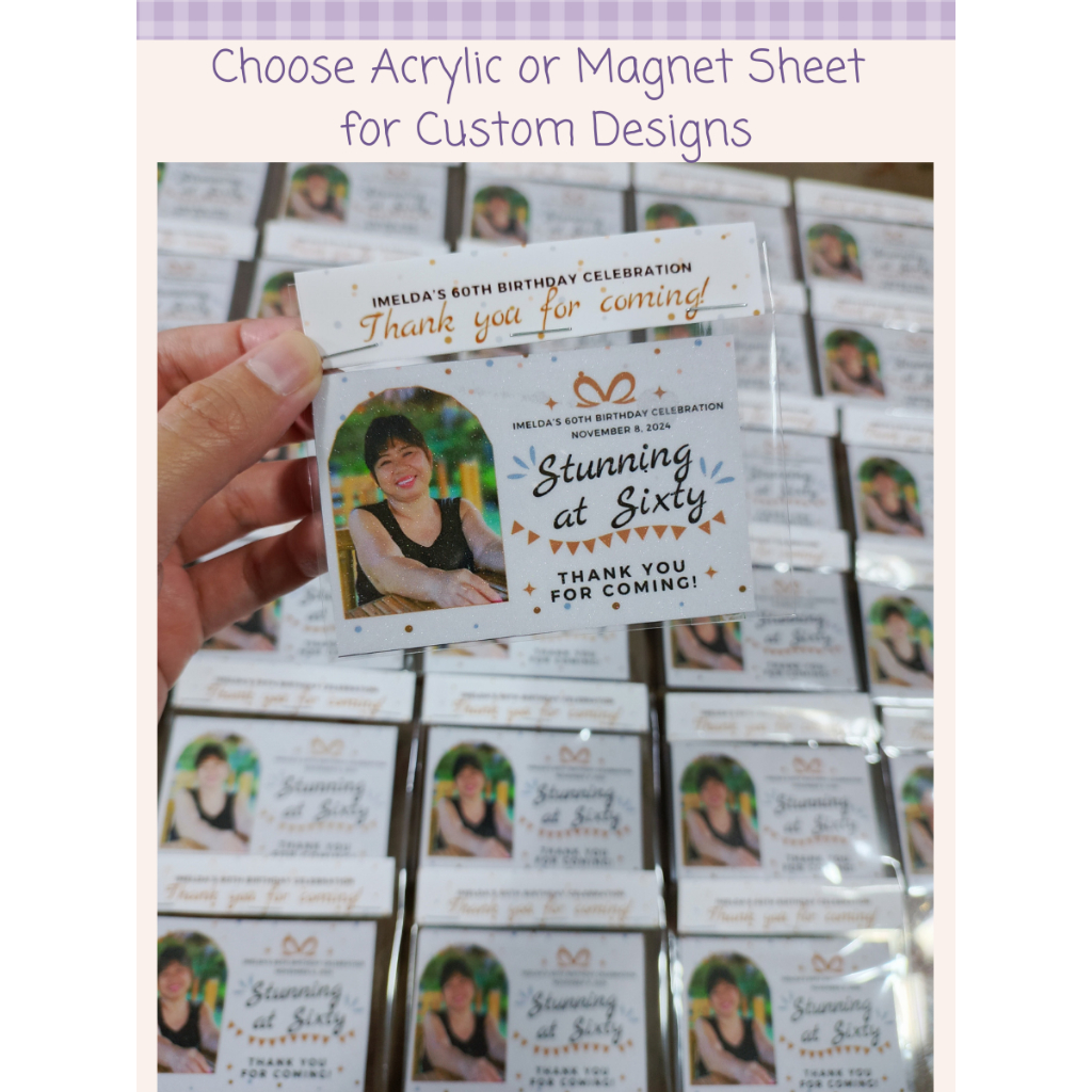 Personalized Ref Magnet - Choose Acrylic or Magnet Sheet for Custom ...