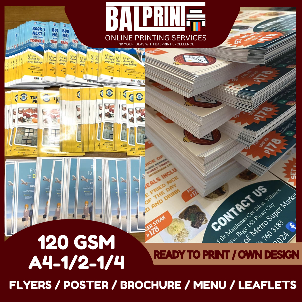 100pcs - Piso Print Flyers 120gsm with Freebies | Shopee Philippines