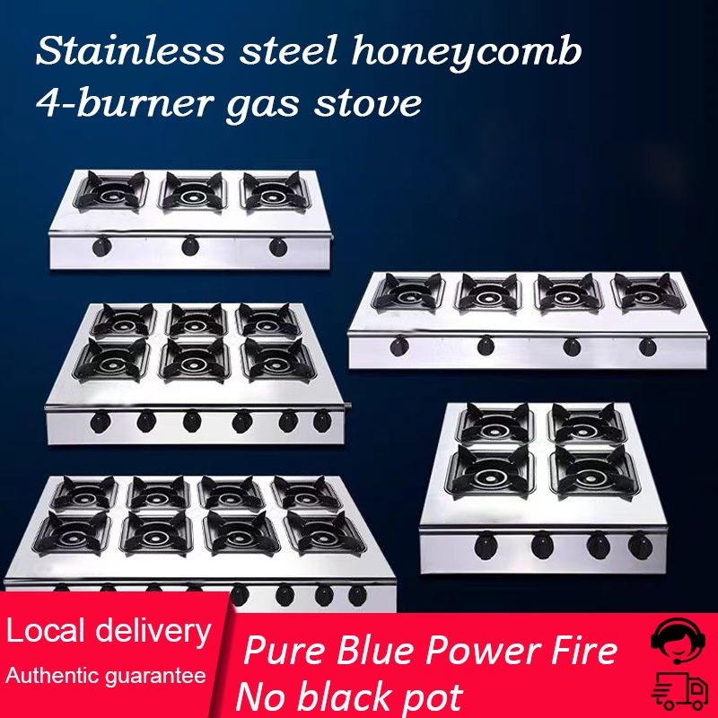 Commercial claypot rice multi-stove stainless steel four honeycomb ...