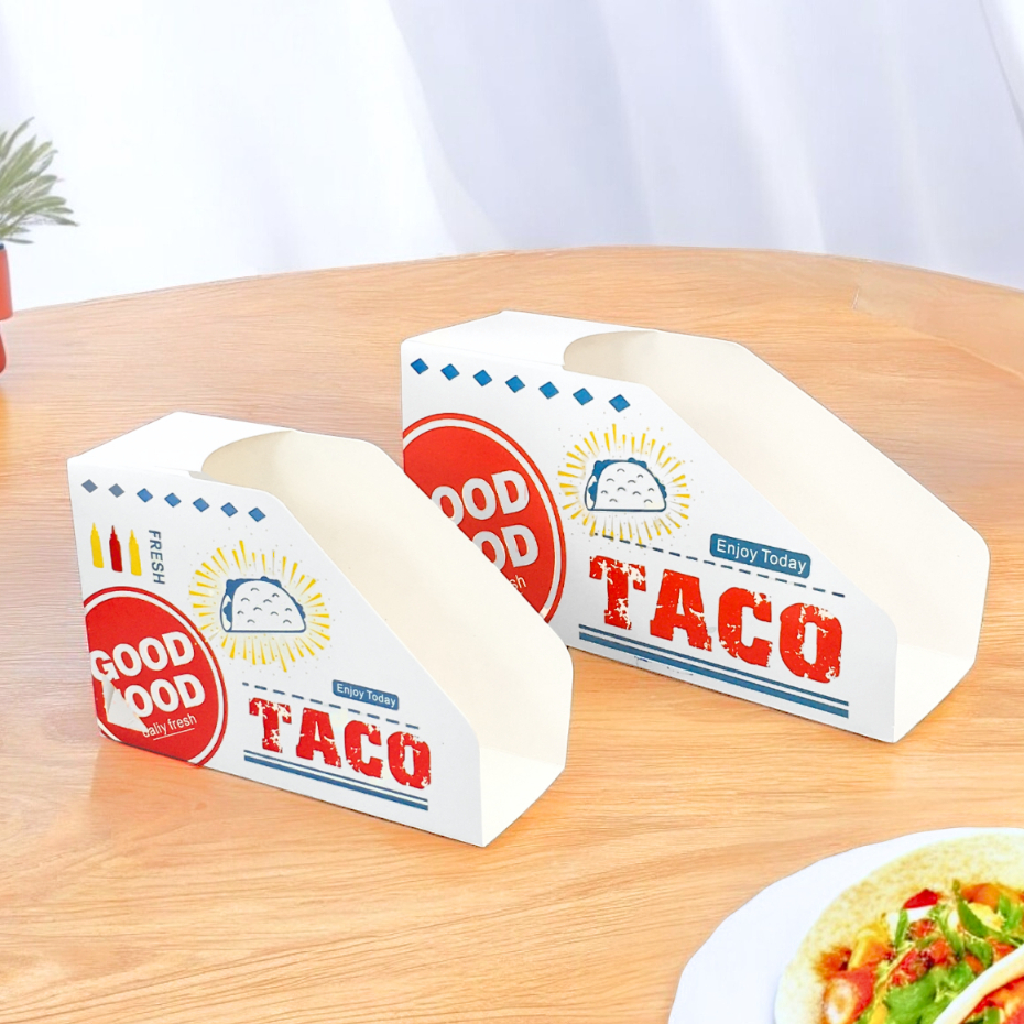 25pcs Taco Egg Drop Sandwich Packaging Box Hamburger Bread Toast Box ...