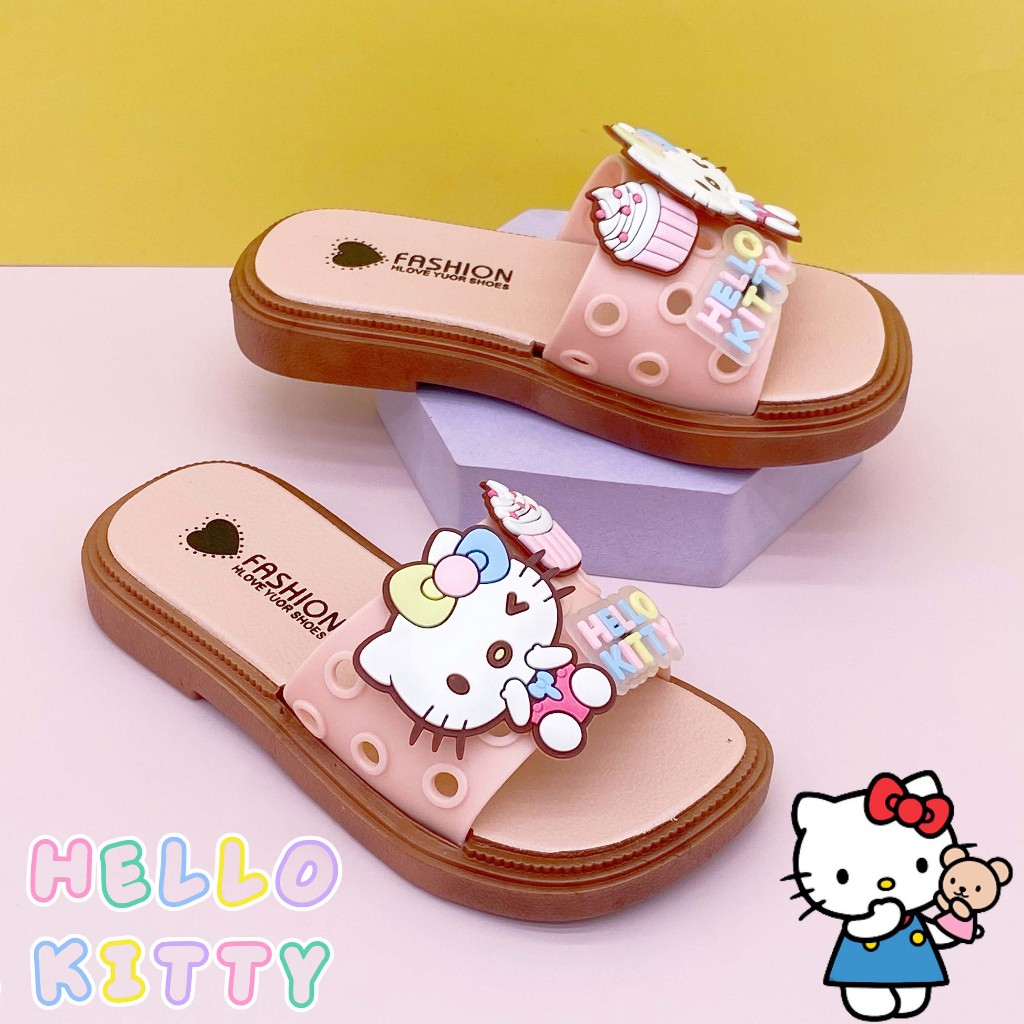 {JESS}"Hello Kitty Colorful Cupcake Slides for Kids" 24-35 size #M-801 ...
